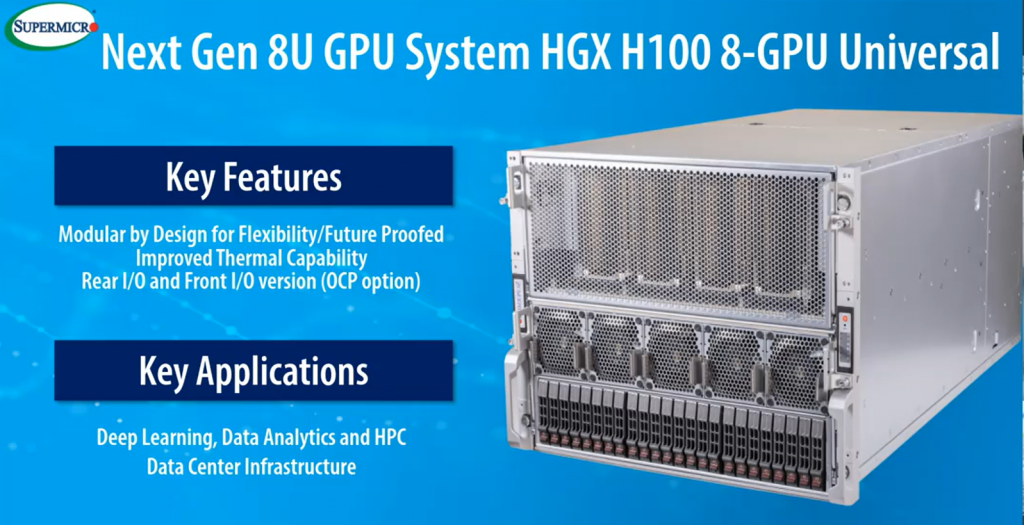 Tăng Tốc AI và HPC mạnh mẽ với giải pháp Supermicro và GPU Nvidia® H100 ...
